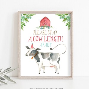 Social Distancing Farm Animals Party Sign Quarantine Farm Birthday Sign ...