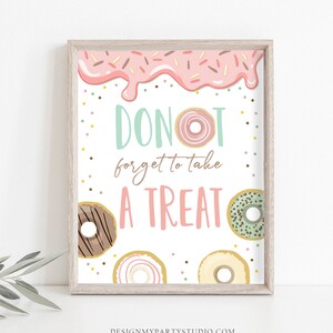 Donut Baby Shower Signs Donut Sign Birthday Treat Sign Donut Dessert ...