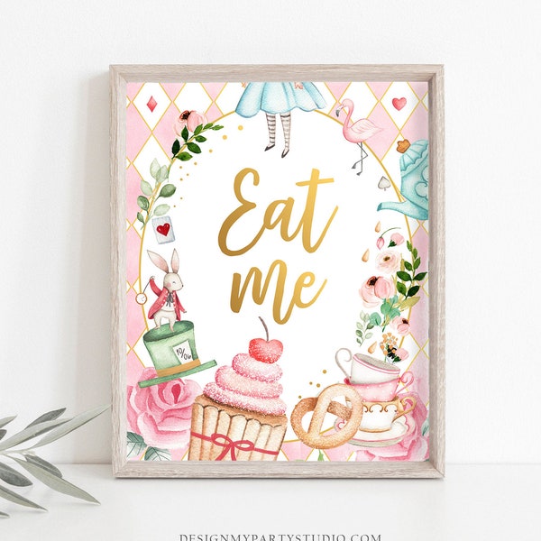 Eat Me Alice in Wonderland Sign - Etsy
