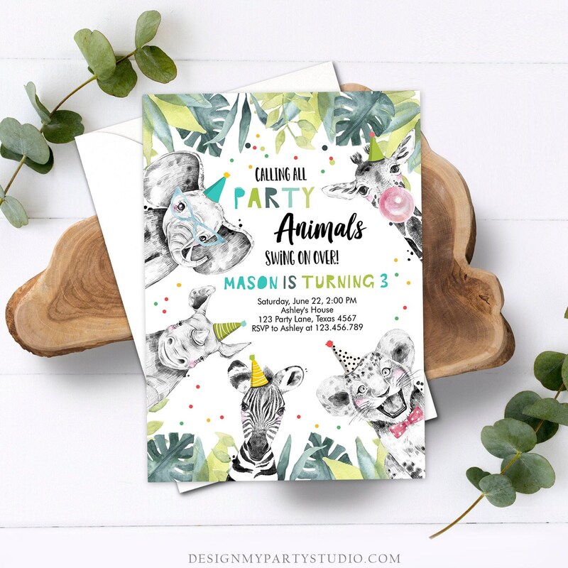 Party Animal Invite - Etsy