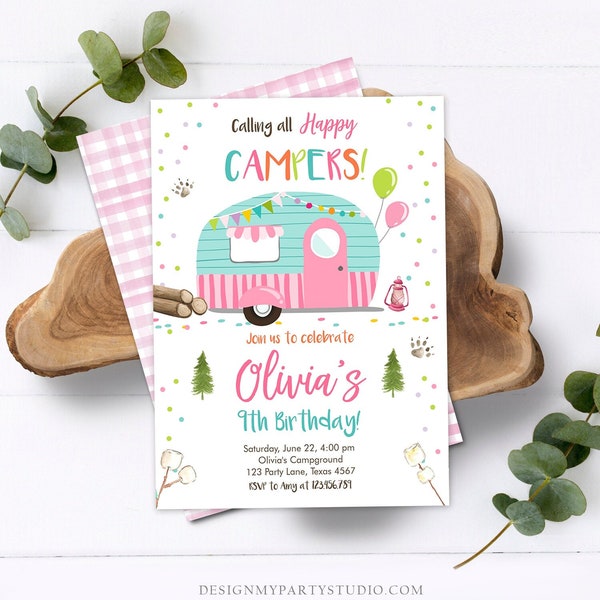 Camping Invitation - Etsy