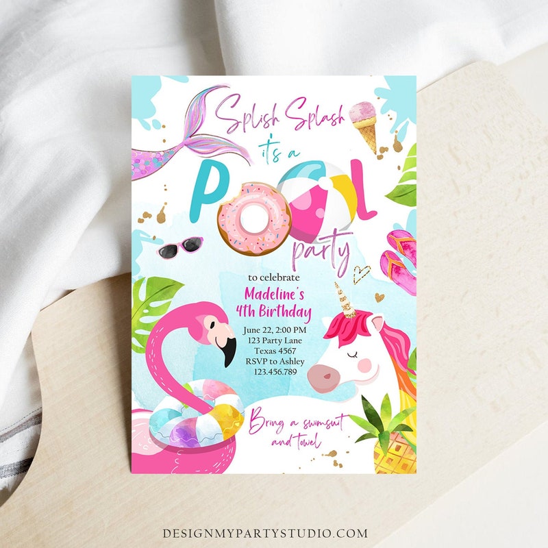 Unicorn Pool Party - Etsy