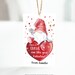 Editable Gnome Valentine Tag Valentine Cards for Kids School Valentine ...