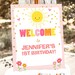 Editable Welcome Sign Sunshine Birthday Little Sunshine Party Baby ...