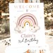 Editable Rainbow Welcome Sign Rainbow Birthday Modern Earth Tones Boho ...