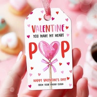 Hope You Have a Poppin' Valentines Day Tag Printable Pop Bubble Fidget ...