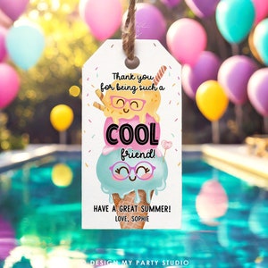 Editable Last Day of School Tag Cool Friend Ice Tag Summer End of ...