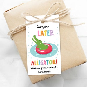 Editable Last Day of School Tag Alligator Summer End of School Year Tag ...