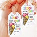 Editable Summer Ice Cream Teacher Appreciation Tag Kids End of School ...