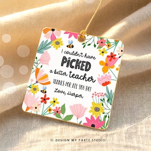 Editable Teacher Appreciation Tag Thank You Couldn't Have Picked a ...