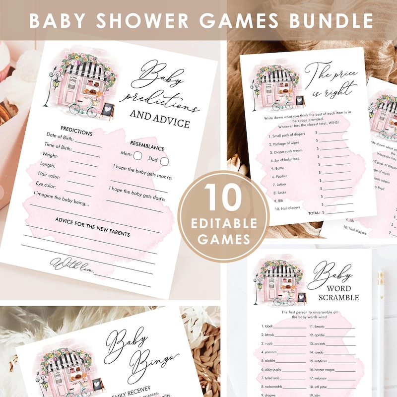 French Bakery Baby Games - Etsy