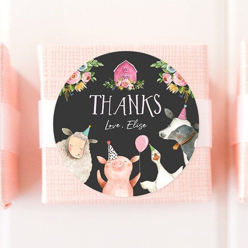 Editable Cow Thank You Tags Farm Favor Tags Thank Mooo - Etsy