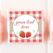 Editable Strawberry Labels Strawberry Birthday Favor Tags Gingham Jam ...