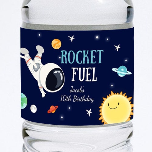 Editable Outer Space Water Bottle Labels Galaxy Party Decor - Etsy