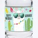 Editable Water Bottle Labels Llama Birthday Cactus Blue - Etsy