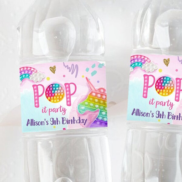 Popit Party Water Bottle - Etsy