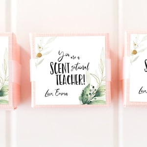Editable Candle Teacher Appreciation Tags Thank You You Are Scent ...