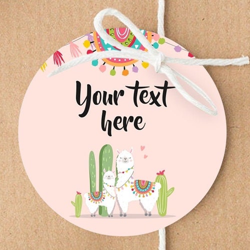 Editable Llama Favor Tags Baby Shower Birthday Llama Thank You - Etsy