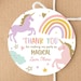 Editable Unicorn Favor Tags Magical Birthday Thank You Tag - Etsy