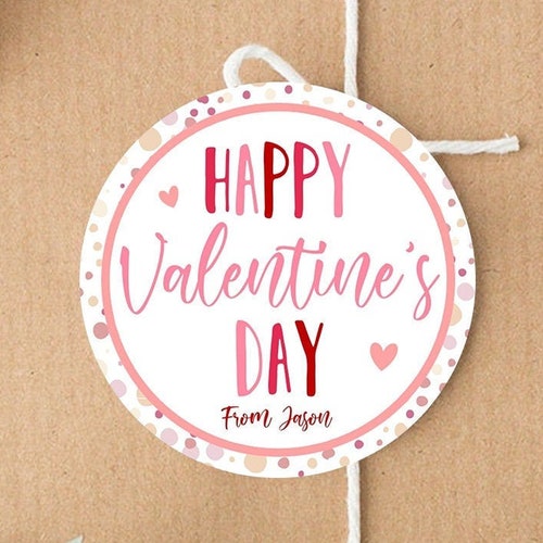Editable Valentine's Day Cookie Tags Happy Valentine's - Etsy