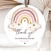 Editable Rainbow Favor Tags Rainbow Birthday Party Thank You Tags Boho ...