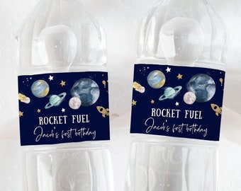 Galaxy Water Bottle Labels Galaxy Birthday Party - Etsy
