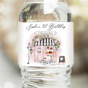 Editable Paris Birthday Party Water Bottle Labels Paris French Party ...