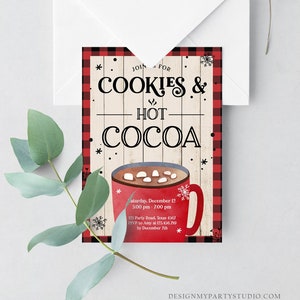 Editable Cookies and Cocoa Invitation Hot Cocoa Party Invite Hot ...