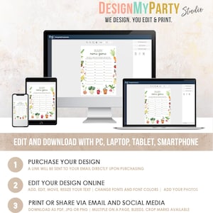 Editable Baby Name Game Baby Shower Game Card Name Race Little Sprout ...