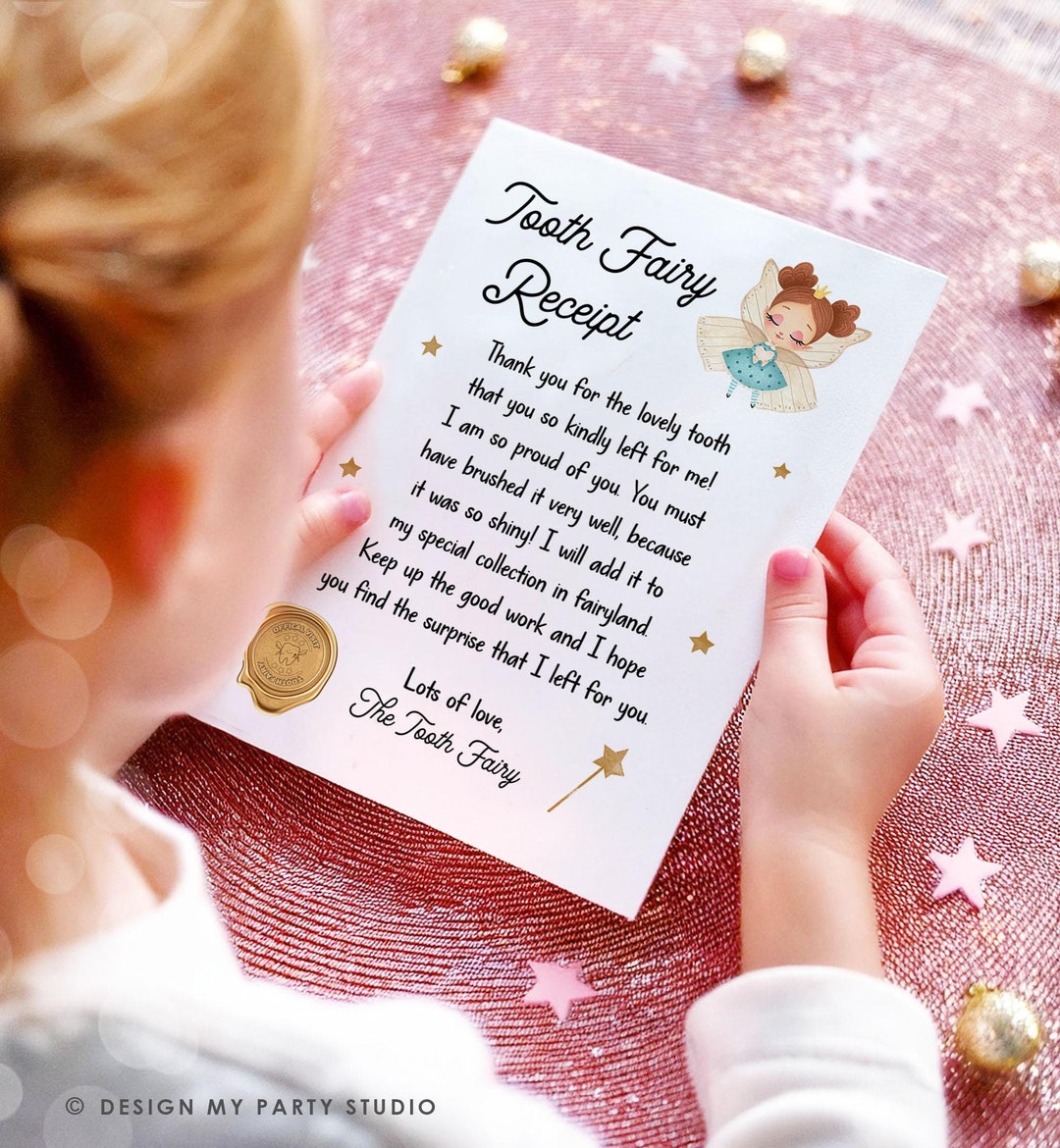 Tooth Fairy Letter First Tooth Fairy Certificate Tooth Fairy Note Lost ...