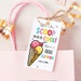 Editable Summer Ice Cream Teacher Appreciation Tag Kids End of School ...