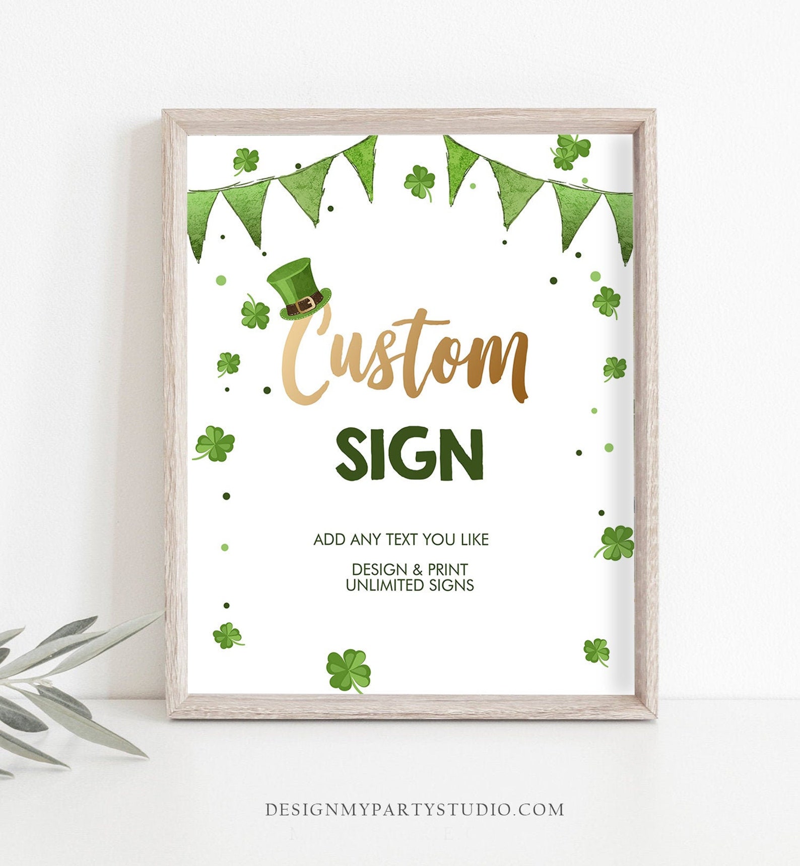 Editable Custom Sign St. Patrick's Day Sign St Patricks | Etsy