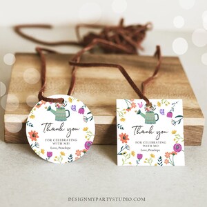Editable Wildflower Favor Tags Wildflower Thank You Tag Girl Birthday ...