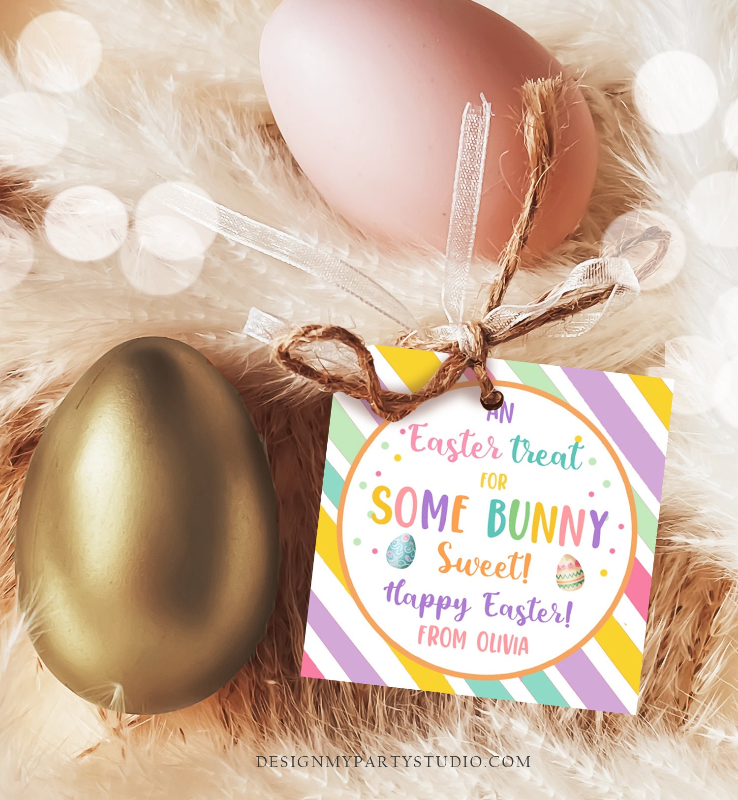 Editable Easter Gift Tags Easter Treat Some Bunny Sweet Classroom ...