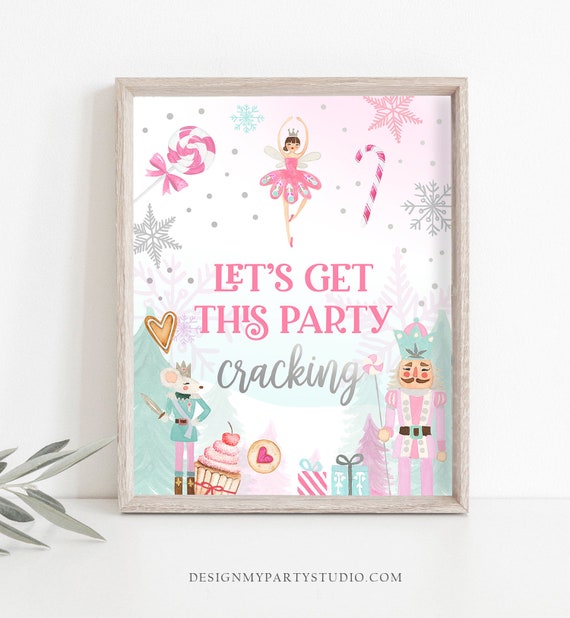 Lets Get This Party Cracking Sign Nutcracker Birthday Decor - Etsy