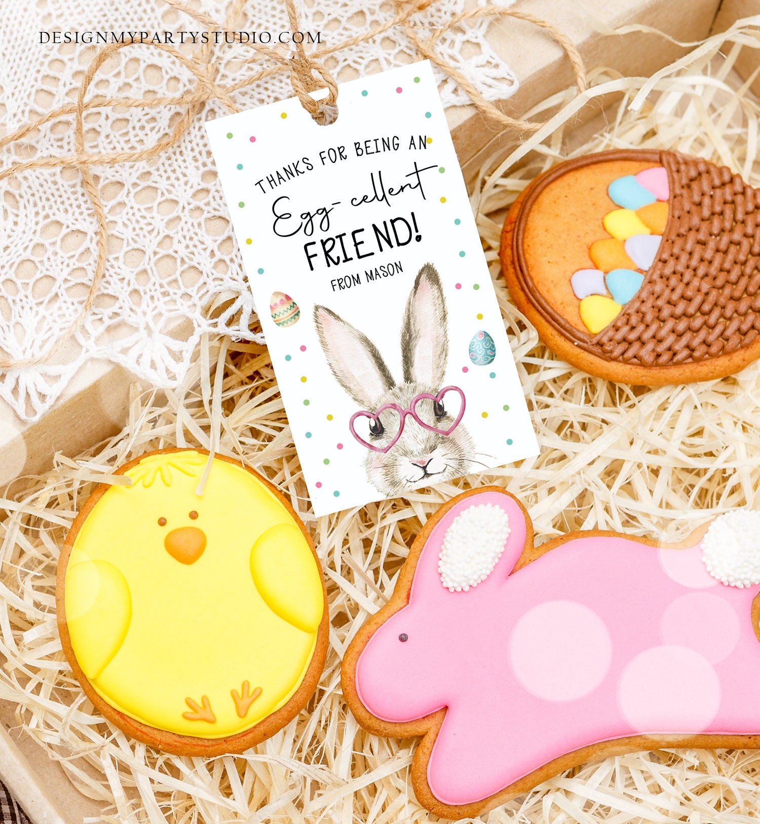 Editable Easter Friend Gift Tags Easter Eggcellent Friend Classroom ...