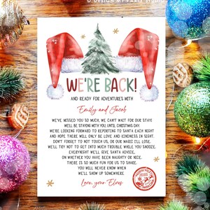 Editable Elf Arrival Letter Return Letter Christmas Elf We're Back Elf ...