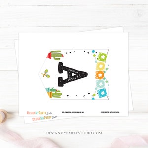Fiesta Taco A-Z Banner Alphabet Numbers Banner Birthday Baby Shower ...