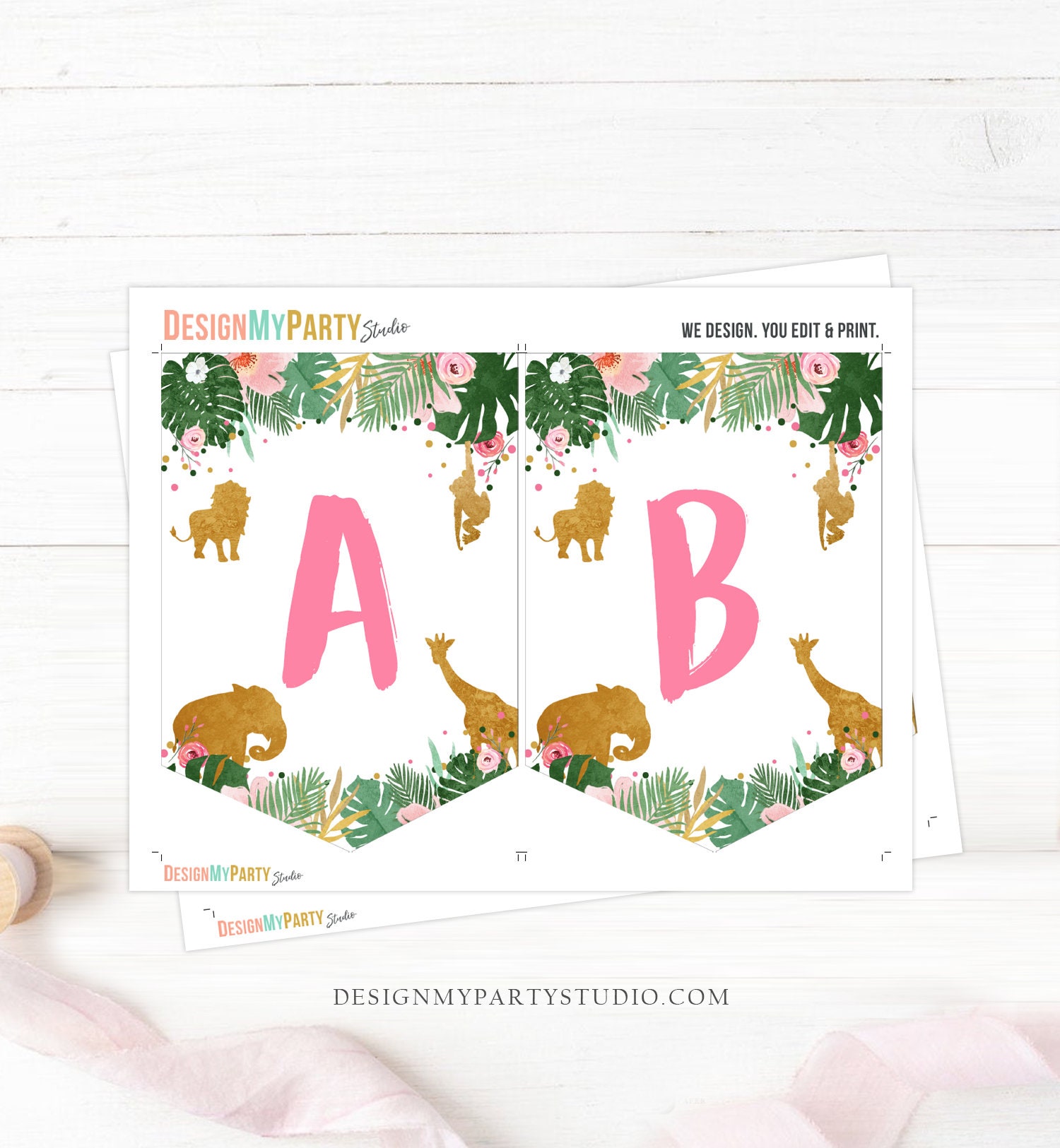 Safari Animals Birthday Banner A-Z Alphabet Numbers Banner | Etsy