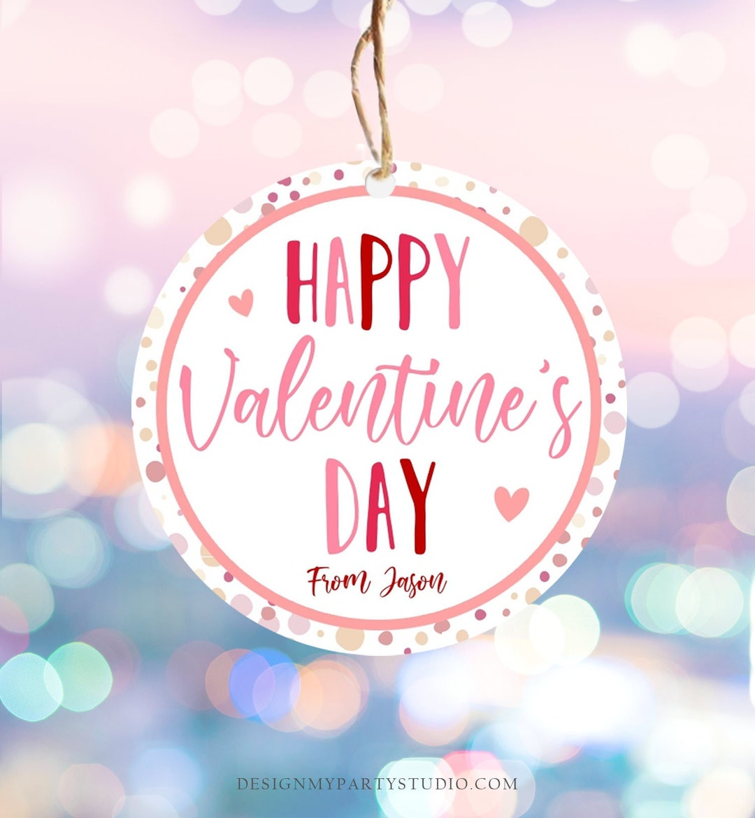 Editable Valentine's Day Cookie Tags Happy Valentine's Day Cookies Tag ...