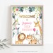 Editable Safari Animals Welcome Sign Party Animals Sign Zoo - Etsy