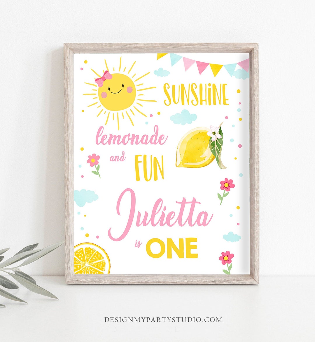 Editable Sunshine Welcome Sign Little Sunshine Birthday Party - Etsy