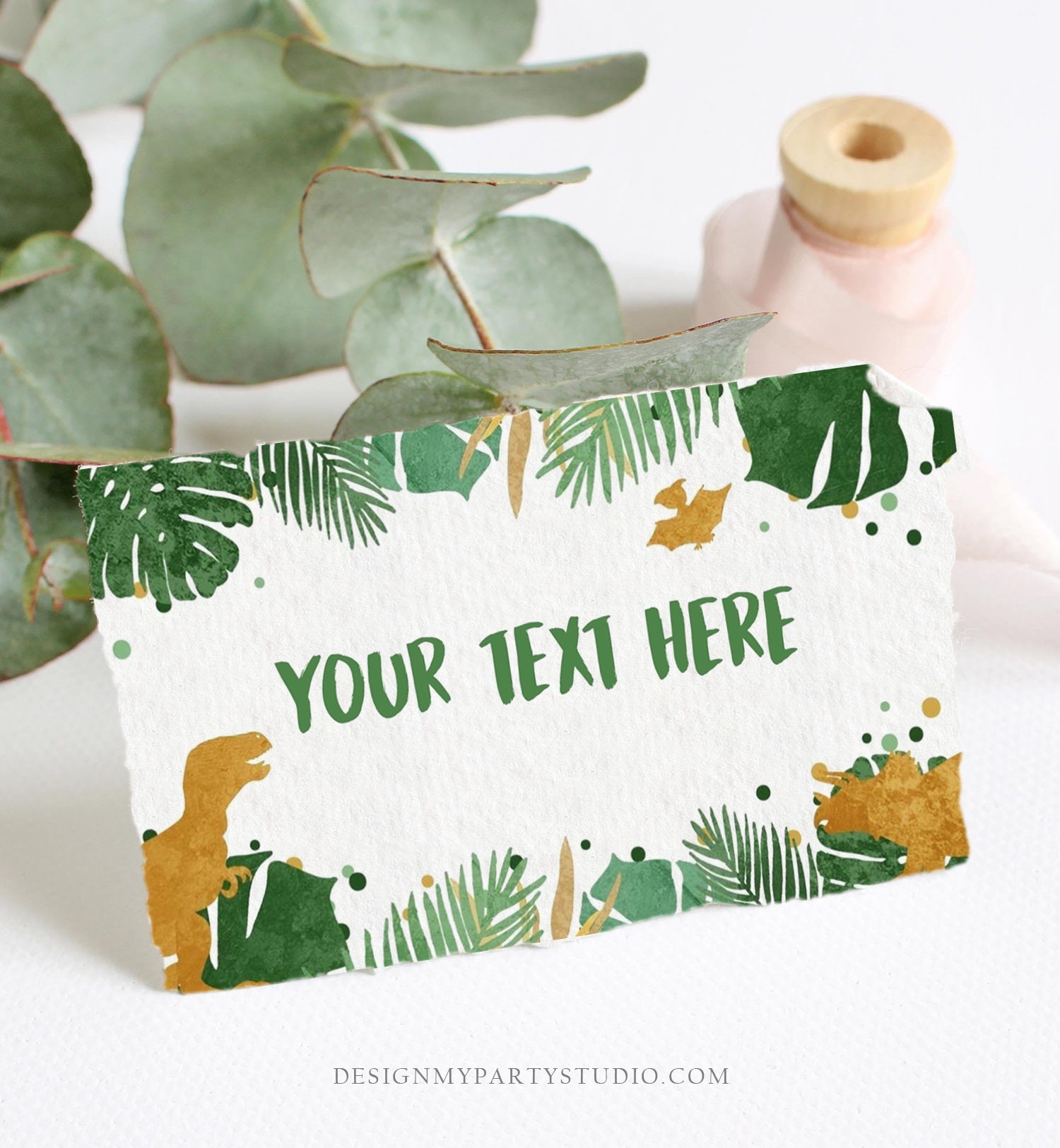 Editable Dinosaur Food Labels Dinosaur Party Place Card Tent - Etsy