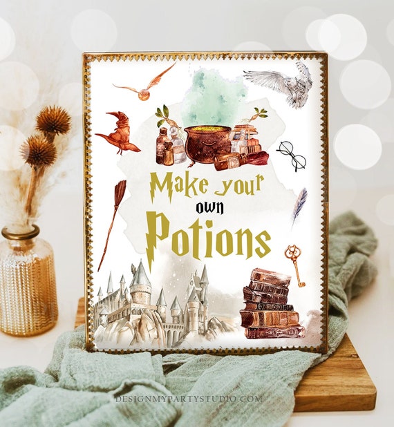 Wizard Birthday Party Potion Making Sign Wizard Baby Shower The Chosen ...