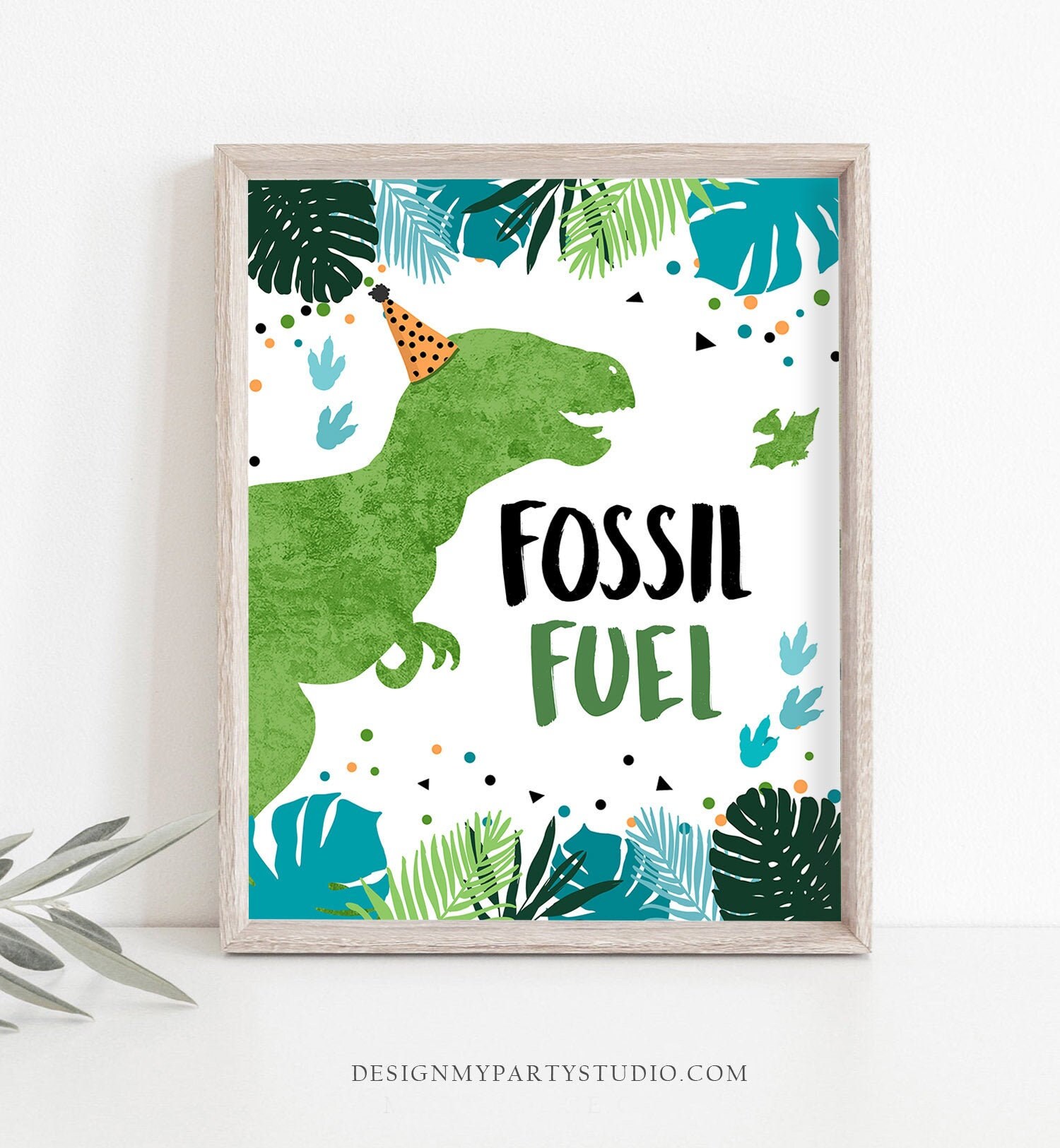 Fossil Fuel Birthday Sign Drink Table Decor Dinosaur Birthday | Etsy