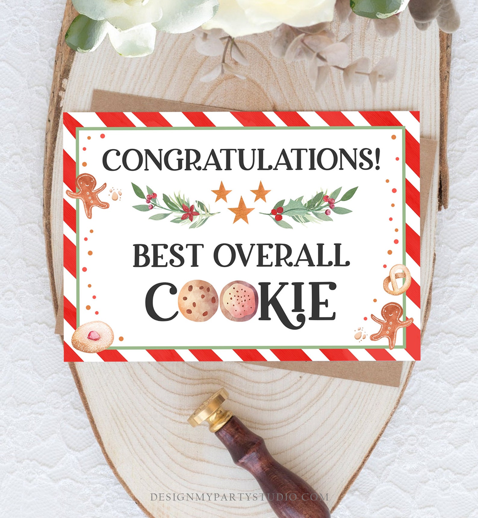 Editable Cookie Award Certificates Voting Awards Cookie Voting Cards ...