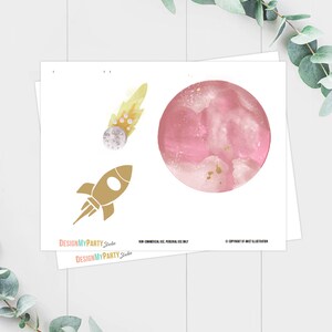 Printable Space Cake Topper Space Centerpieces Space Birthday Party ...
