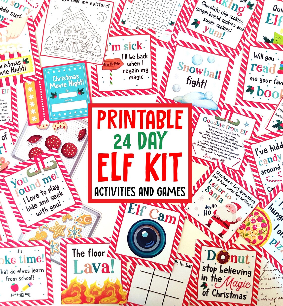 Elf Kit 24 Days Mega Bundle Christmas Elf Props Kit Elf Activities Elf ...