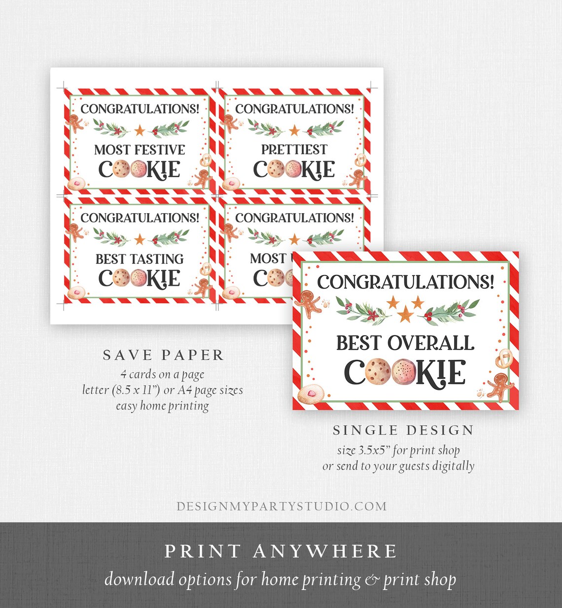 Editable Cookie Award Certificates Voting Awards Cookie Voting - Etsy