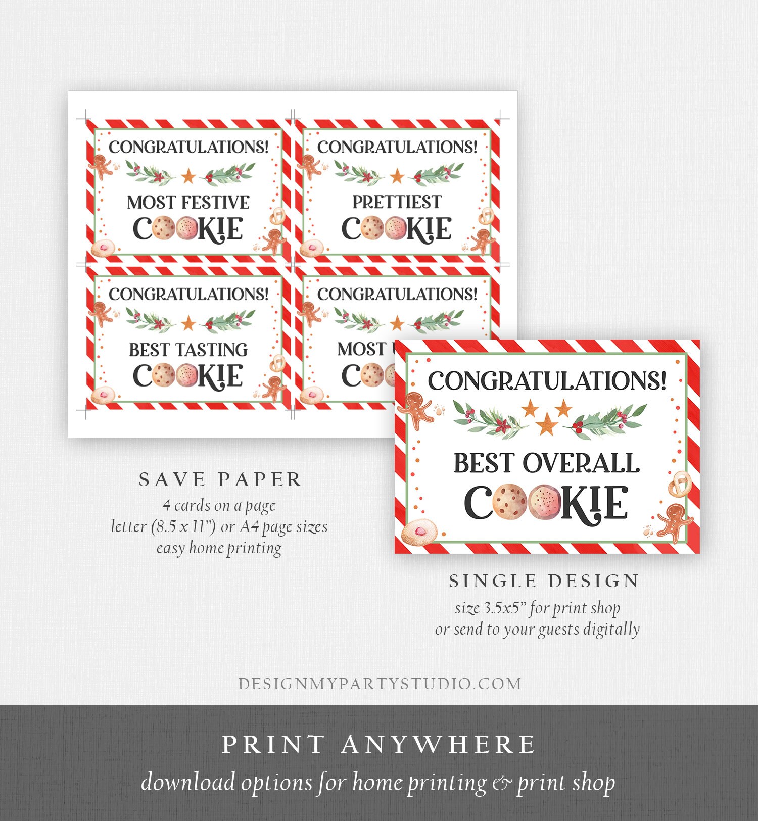 Editable Cookie Award Certificates Voting Awards Cookie Voting - Etsy